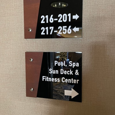 Sign for Hotel Signage Made of Wood & Acrylic Room Number - Etsy