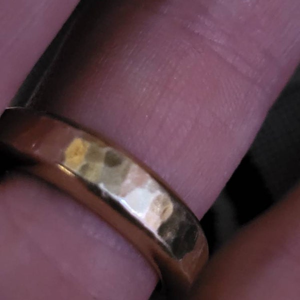 Couple Ring Set, Couple Rings Gold, Beveled Edge, His Her Promise Ring ...