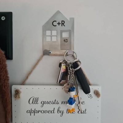 Personalised New Home Couples Key Holder - Etsy