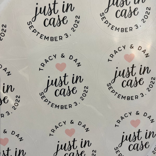 Wedding Favor Kits - Personalized Stickers With Optional Bags, Just in ...
