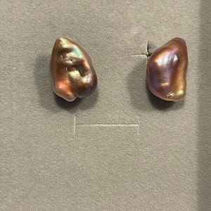 Large Pink Purple Fireball Pearls Flameball Natural Metallic Baroque ...