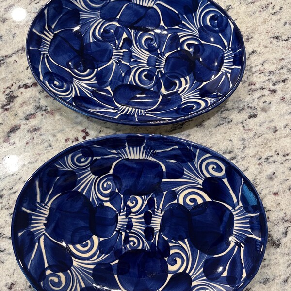 Mexico Blue Flower Talavera. Blue Talavera Mexican Tumblers Cups Set ...