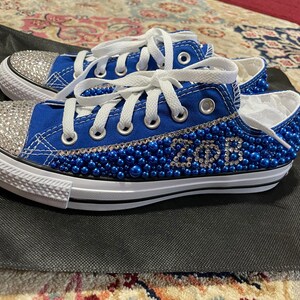 Breast Cancer Awareness Bling Converse | Etsy