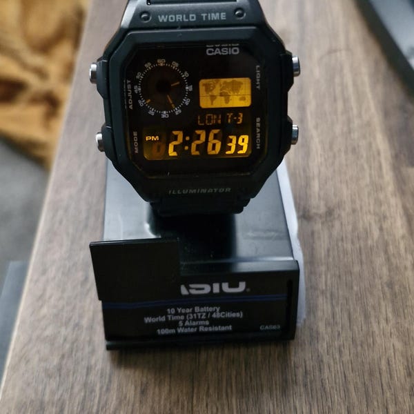 Mission Mods - Custom Casio AE1200 Hydro Blackout Digital Watch ...