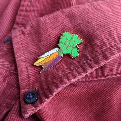 Rainbow Carrots Enamel Pin Vegetable Colorful Produce// Lapel Pin ...