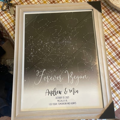 Personalized Star Map, Night Sky Star Map, Star Map by Date, Realistic ...