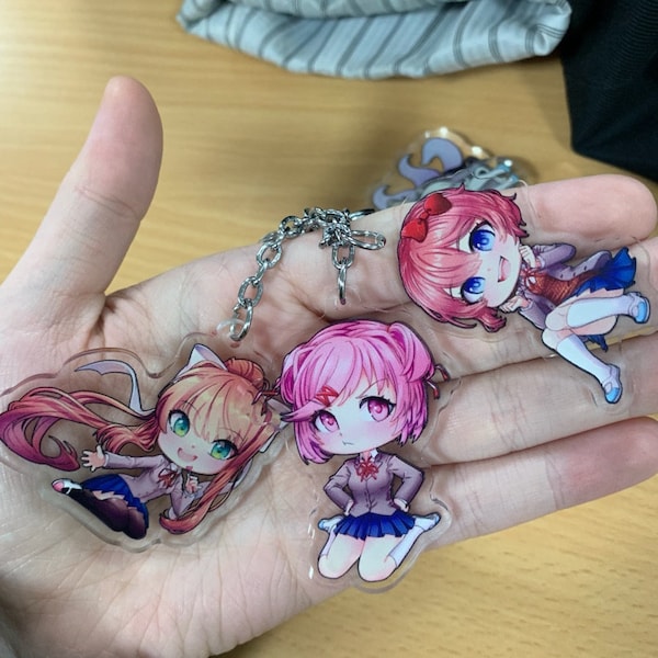 Doki Doki Literature Club Charms DDLC Keychains Monika Charm Natsuki ...