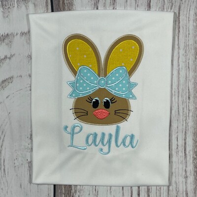 Easter Bunny Applique Design Easter Design Bunny Embroidery Rabbit ...