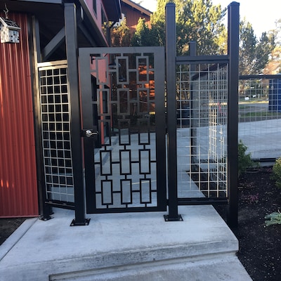 Contemporary Modern Metal Gate, Modern Metal Gate , Custom Size Art ...