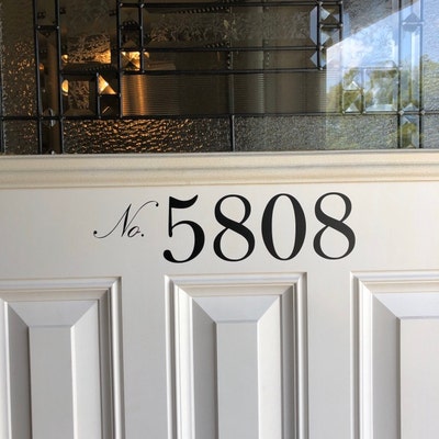 Front Door Number Vinyl Decal Street Number House Address Number Door ...