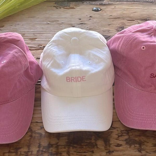 Custom Embroidered Dad Cap Washed Dad Hat Unstructured Gym Cap Bachelor ...