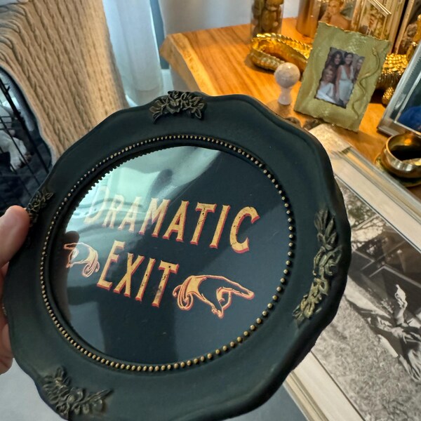 Dramatic Exit Sign, Victorian Inspired Curiosity Wall Decor, Oddity ...