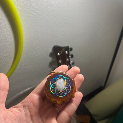 Supernova With Opal & Mandala Pinecone Pendant Necklace Sacred Geometry ...