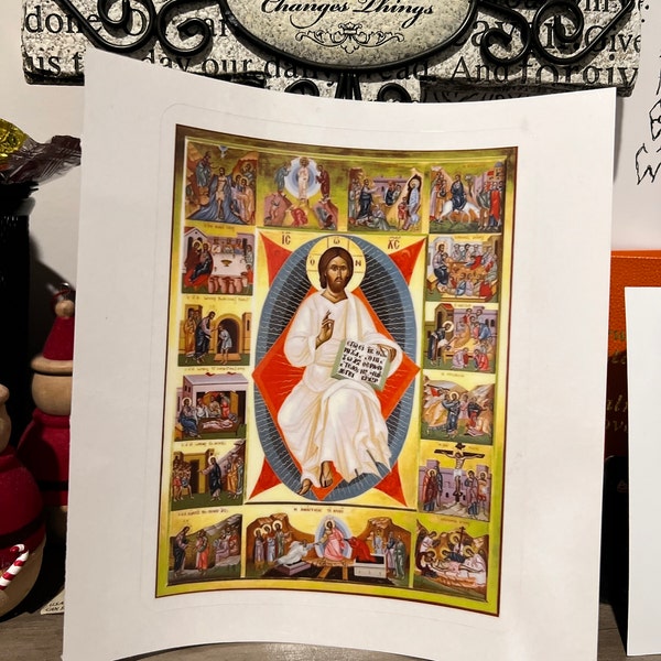Resurrection of Christ Orthodox Stickers Anastasis Christ is Risen ...