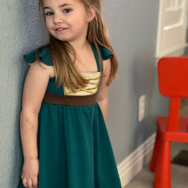 Brave Merida Inspired Dress, Merida Birthday Dress, Merida Cotton Dress ...