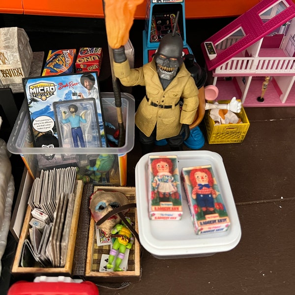 Dollhouse Miniatures Doll's Toy Box, CHOOSE From 11 Doll's Toys BOXES ...