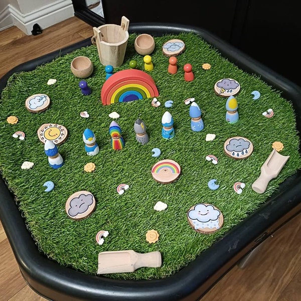 Number Blocks Tuff Tray Decoupaged Wooden Log Slices 6-7cm - Etsy UK