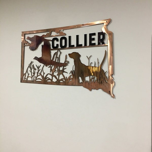 Personalized South Dakota Pheasant Hunting Scene, Pheasant Hunting Sign ...