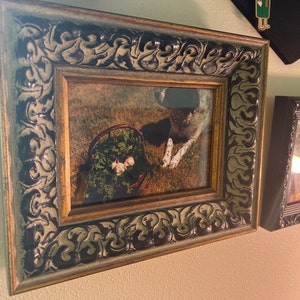 Dark Silver Brass 5x7 Stelliform Embossed Black Handmade Plastic ...