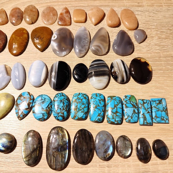 Labradorite, Labradorite Gemstone, Labradorite Cabochon in Different ...