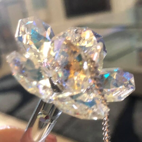 Crystal Blue Rose Handcrafted by the Artisans at Bjcrystalgifts Using ...