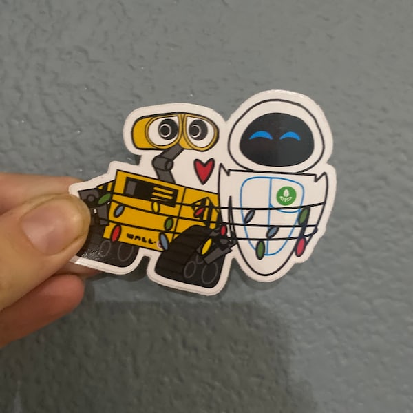 Walle and Eve Sticker, Sticker, Walle Sticker, Gift, Stickers, Laptop ...