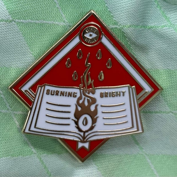Burning Bright Enamel Pin - Fahrenheit 451 Enamel Pin - Dystopian ...