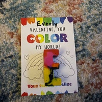 Valentine Cards for Kids PRINTABLE, Color My World Valentines ...