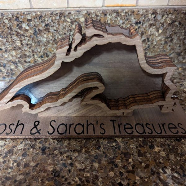 Michigan Yooper Upper Peninsula Shadow Box for Lake Superior Agates ...