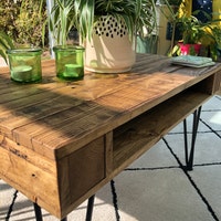 Handmade Rustic Coffee Table, or End Table. Made From Recycled, Reclaimed Wood With a Bespoke ...