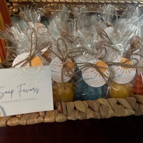 Sun Baby Shower Soap Favors Sunshine Soap Here Comes the Son Soap Baby ...