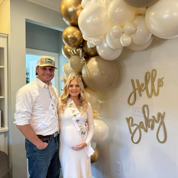 Hello Baby Sign, Oh Baby Shower, Gender Reveal, Cute Baby Shower Back ...