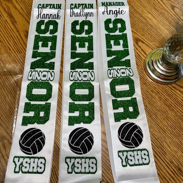 Senior Sashes, Custom Sash, Graduation Sash, Class of 2026, Volleyball ...