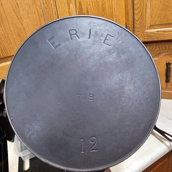 Early Wapak #8 Cast Iron Skillet With Strong Heat Ring Makers Mark ERIE ...