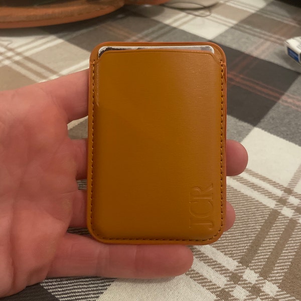 Personalized Magsafe Wallet, Custom Embossed Magsafe Wallet, Monogram ...