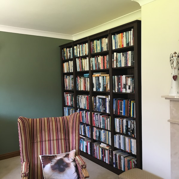 Solid Wood, 7ft X 7ft Bookcase, Adjustable Multi Display Shelving ...