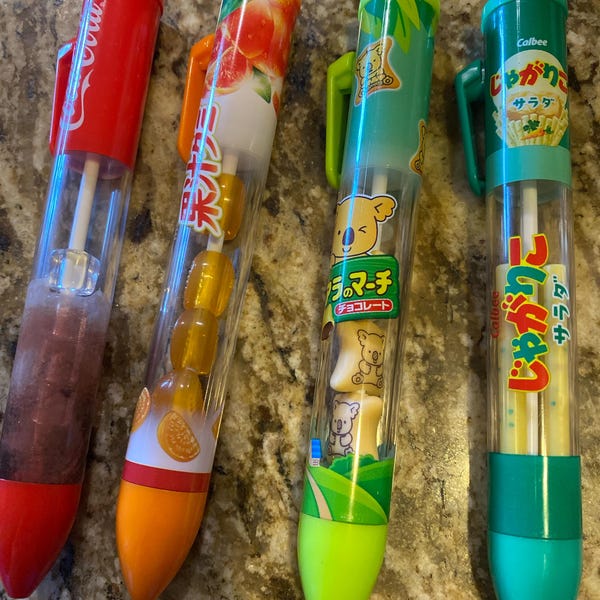 Meiji Snacks Japan Moving Charm Mascot Ballpoint Pen APOLLO Chocolate ...