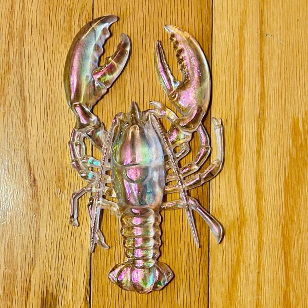 Clear Iridescent Resin Frog Figurine/cottagecore Toad Statue/frog Lover ...