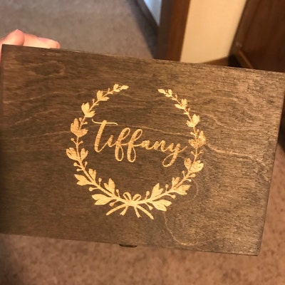Engraved Name Box Personalised Wooden Box Keepsake Memory - Etsy