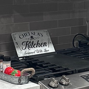 Custom Kitchen Metal Sign Personalized Funny Kitchen Decor - Etsy