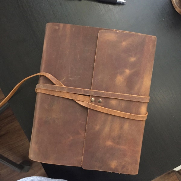 Rustic Leather Book Cover Leather Journal Case Journal Cover Bible ...