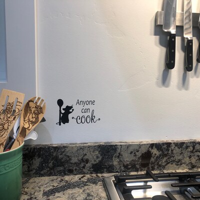 Disney Wall Decal, Disney Home Decor, Ratatouille, Anyone Can Cook ...
