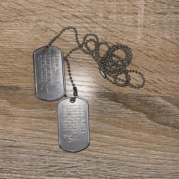 Simon 'GHOST' Riley US Military Dog TAGS - Detailed Replica Collector ...