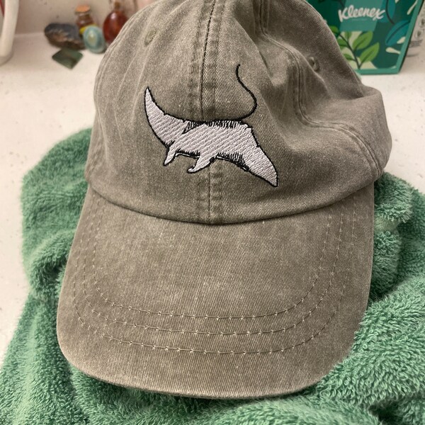MANTA RAY Hat - Embroidered Men Women Marine Wildlife Baseball Cap ...