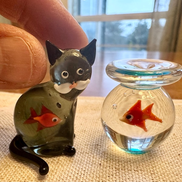 Swordfish Miniature, Murano Glass Micro Figurine Lampworked in Venice ...