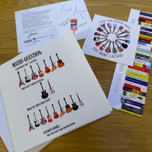 Happy Birthday Guitar Card. Perfect for Any Guitar Lover on Their ...