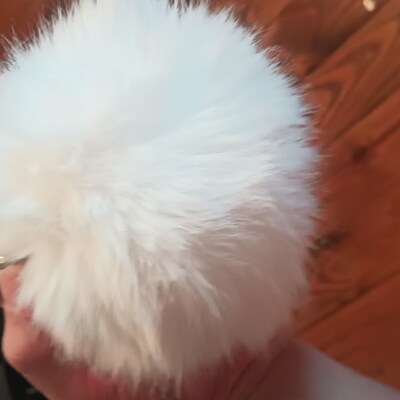 Size S-XXL Faux Fur White Pom Pom 4-7 Inches / 11-18 CM - Etsy
