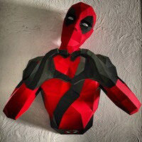DeadPool Papercraft , PDF Template, DIY 3d Model, FanArt, Paper ...