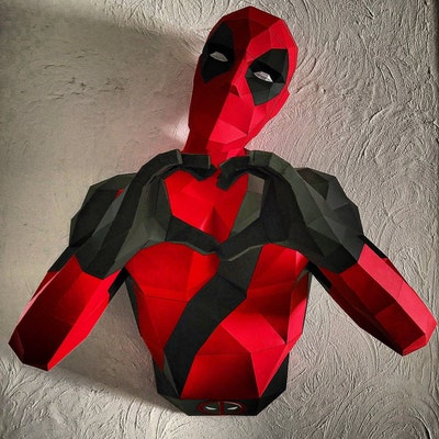Deadpool Papercraft , PDF Template, DIY 3d Model, Fanart, Paper ...