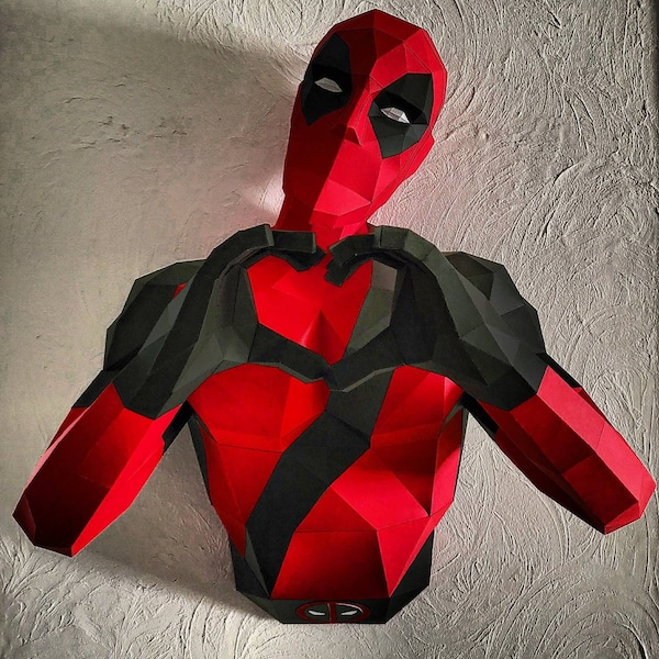 Deadpool Papercraft , PDF Template, DIY 3d Model, Fanart, Paper ...